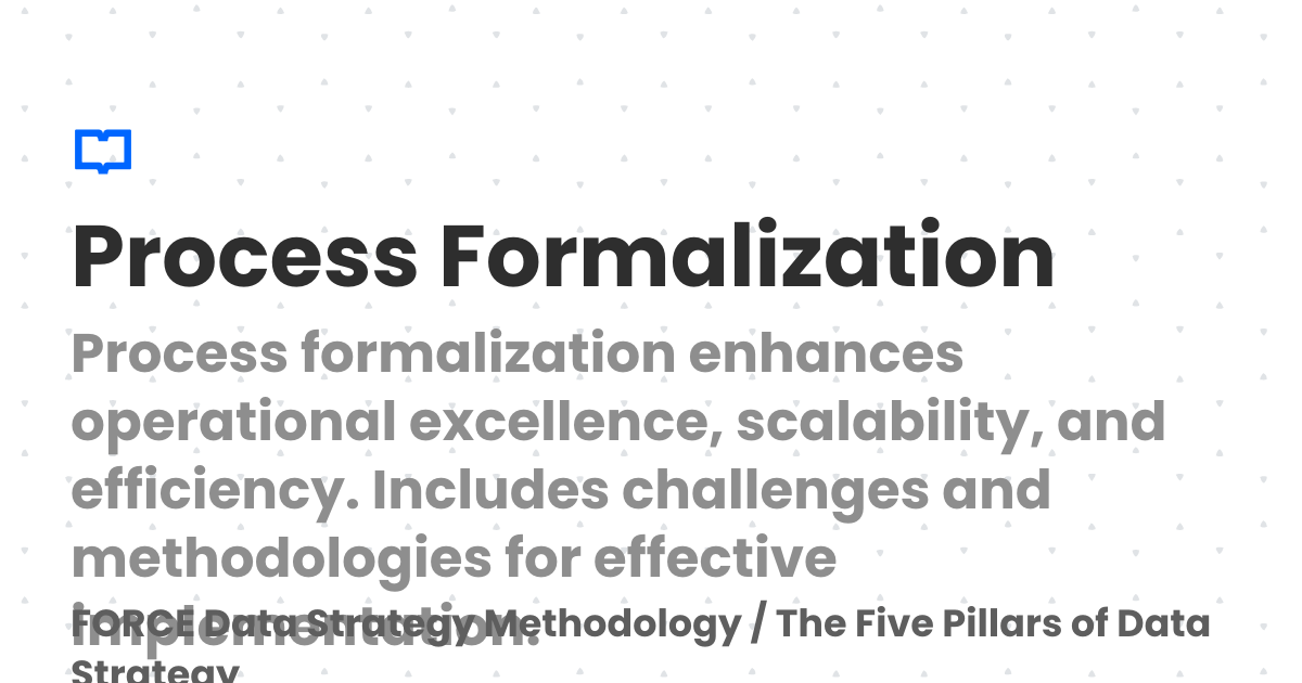 Process Formalization | FORCE