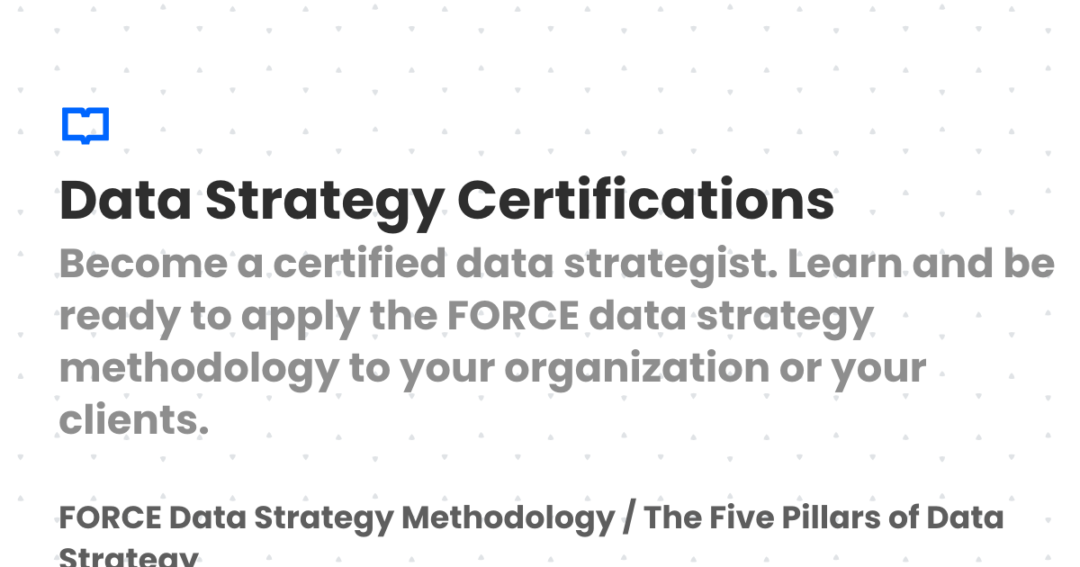 Data Strategy Certifications | FORCE