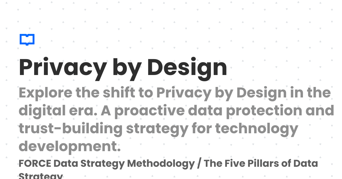 Privacy by Design | FORCE